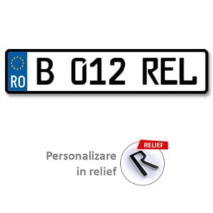 Placa numar auto Ro-EU relief
