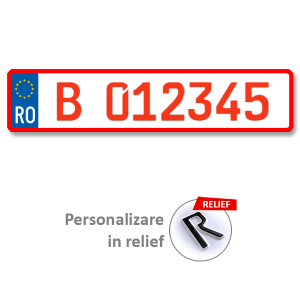 Placa numar auto RO provizoriu relief