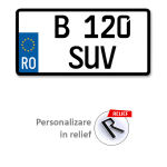 Placa numar auto RO pentru masini americane- format SUA/font Germania ...