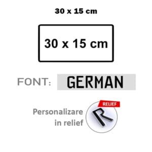 Configurator placa 30 x 15 cm – font GERMAN