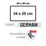 Configurator placa 34 x 20 cm – font GERMAN